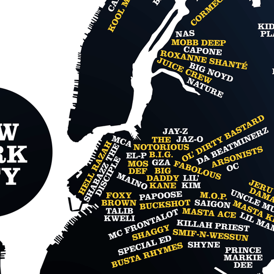 New York City Area Rappers Map – TopatoCo