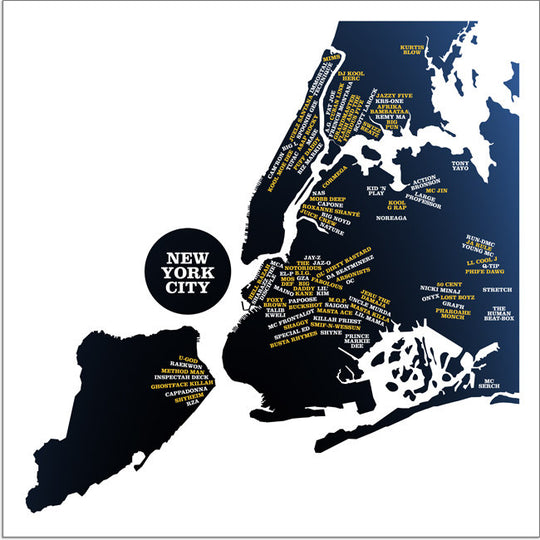 New York City Area Rappers Map – TopatoCo