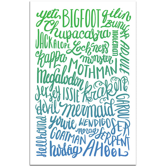 Cryptid Names Print – TopatoCo